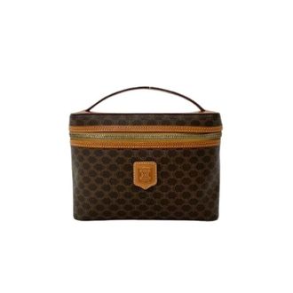 Celine Pre-owned Sac bandouli&egrave;re Macadam en toile et cuir - Femme - Pre-owned - Brun - Taille: ONE Size