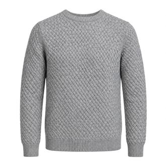 Michael Kors Crosshatch Baumwollmischung Pullover - - Knitwear - Herren - Grau - S