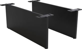 DELIFE Fu&szlig; Schwebeoptik Metall Schwarz 20 cm f&uuml;r Kastenm&ouml;bel der Tiefe 60cm (2er Set)