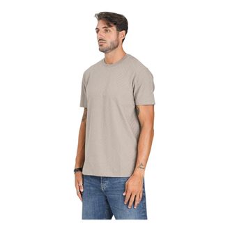 A|X Armani Exchange Homme, Tops, Gris, Taille: L T-shirt Logo Jacquard Manches Courtes
