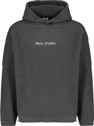 Sublevel Hoodie Teddyfleece Kapuze Logoschriftzug Tunnelzug am Saum (1-tlg) Teddy Hoodie mit Logo