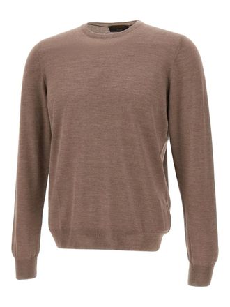 Gran Sasso pull à bords côtelés - Marron