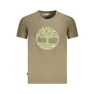 Timberland Verde Baumwoll-T-Shirt - - Tops - Herren - Gr&uuml;n - S