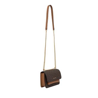 Michael Kors Sac bandouli&egrave;re Claire petit mod&egrave;le logo embl&eacute;matique - Femme - Sacs - Brun - Taille: ONE Size