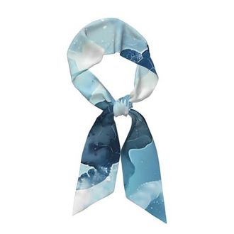 Generic &Eacute;charpe tortue de mer pour femme - &Eacute;charpe tour de cou pour sac &agrave; main - Motif animaux de loc&eacute;an - Bandeau en satin de soie - Pour le sport, le yoga e