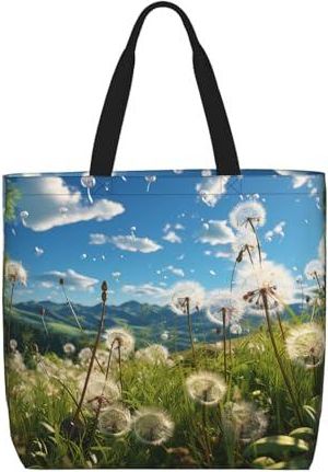 Generic Pissenlit Sur LHerbe Sac Fourre-Tout L&eacute;ger Sacs Grand Sac &Agrave; Bandouli&egrave;re Pour Universit&eacute; Gym Travail