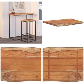 vidaXL Dessus de table 70x60x2,5 cm rectangulaire bois massif acacia - Dessus De Table - Table En Bois - Plateau De Table - Acacia Massif - Design Rustique