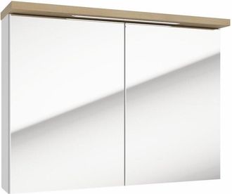 Puma Naturel - Stilla Spiegelschrank + led 80x60 cm weiß (STILLAE08002)
