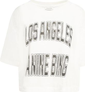 Anine Bing Femme, Tops, Blanc, Taille: 40 FR Johnny Cropped Tee