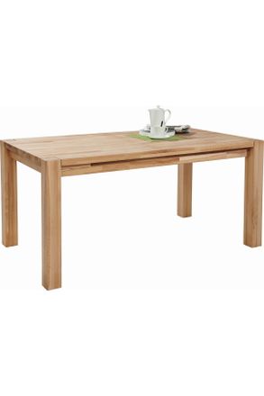 Linea Natura Esstisch, Buche, Holz, Kernbuche, massiv, rechteckig, eckig, 90x76x160-240 cm, Esszimmer, Tische, Esstische