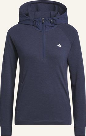 adidas ultimate365+ Course Control Hybrid Quarter-Zip Kapuzenjacke blau