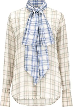 Acne Studios Seidenbluse mit Schal - - Blouses & Shirts - Damen - Mehrfarbig - M