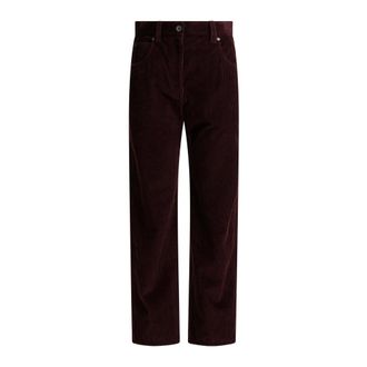 Brunello Cucinelli Femme, Pantalons, Rouge, Taille: 38 FR Pantalon Droit Cinq Poches