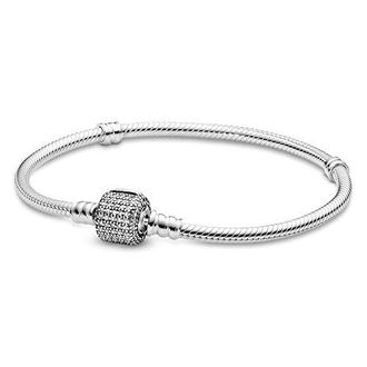 Pandora Pandora Icons Bracelet en argent avec zircones cubiques transparentes, 19