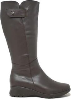 PieSanto 255880 Bottes hautes &agrave; largeur sp&eacute;ciale en acajou pour femme, rouge, 36 EU