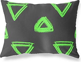Bonamaison Le Jardin du Lin Kissenbezug Zierkissenbezug Neon Grün-Rauch Kissenbezug, Für Bett, Auto, Sofa, Haus, Wohnzimmer, Schlafzimmer, Dekoration, 45x60 Cm -