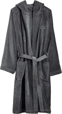 Kleine Wolke Frottier-Bademantel CHILL in S/M in Anthrazit aus Baumwolle