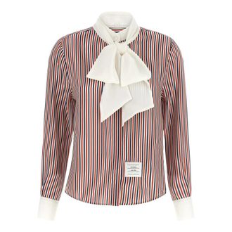 Thom Browne Gestreiftes Seidenhemd - - Blouses & Shirts - Damen - Mehrfarbig - S