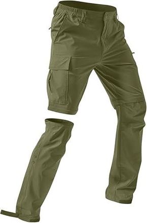 Generic Pantalon de marche et de randonn&eacute;e pour homme - S&eacute;chage rapide - Convertible - Pantalon cargo imperm&eacute;able - Fermeture &eacute;clair - Plusieurs poches - Pant