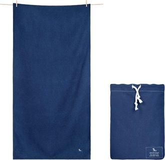 Dock & Bay Badetuch - Für Zuhause - Schnell trocknend, super saugfähig - Inklusive Tasche - Classic - Nautical Navy, Extra Large (180x90cm, 71x35)