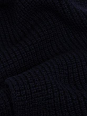 Dsquared2 Mens Logo Patch Knit Wool Scarf Blue Accessories >