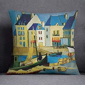 Bonamaison Le Jardin du Lin Kissenhüllen, Cotton, Mehrfarbig, 45x45