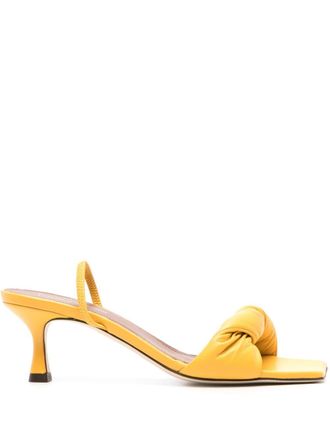 Lorena Antoniazzi sandales torsad&eacute;es en cuir - Jaune