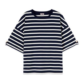 Oltre Femme, Tops, Bleu, Taille: 40 FR T-shirt ray&eacute;