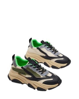 Steve Madden Herren Possess Sneaker, Olive Multi, 41 EU