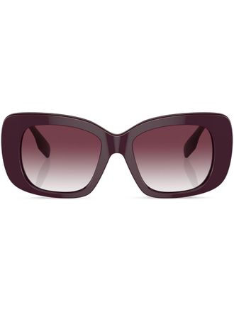 Burberry Sunglasses lunettes de soleil &agrave; monture rectangulaire - Rouge