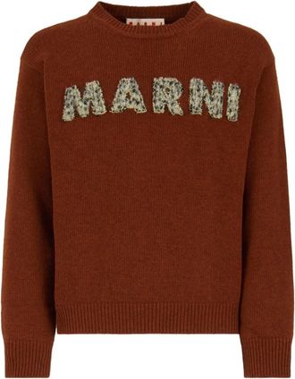 Marni Homme, Pulls, Brun, Taille: XL Pull Ras du Cou