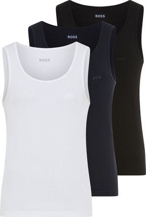 HUGO BOSS Tanktop BOSS 3P RibClassic BOSS ONE, Herren, Gr. L, open miscellaneous 971, Rippware, Obermaterial: 100% Baumwolle, Rundhals, Tops Tanktop, Ton in Ton