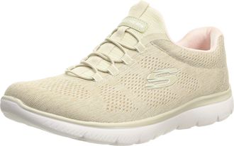 Skechers Summits Fun Flare Damen Sneaker, Taupe Pink Tppk, 37.5 EU Weit