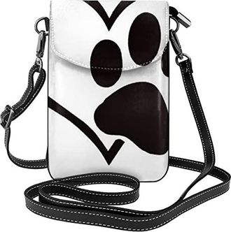 IUBBKI Porte-monnaie pour téléphone portable avec empreinte de patte - Petit portefeuille en cuir à bandoulière pour femmes Sac à bandoulière pour carte de t