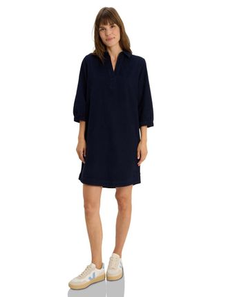 Cecil Damen 1408901 Cordkleid in Unifarbe, urban Dark Blue, XXL