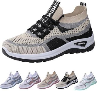 Generic Baskets d&eacute;contract&eacute;es et confortables &agrave; enfiler pour femme - Pour la marche, la gym, le fitness - L&eacute;g&egrave;res et respirantes - En maille - Antid&eacute;rapantes,