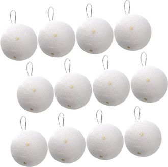 Pretyzoom 24stücke Weihnachtsbaum Dekoration Schneeball Hängende Schaumkugeln Für Festliche Deko Christbaumschmuck Für Zauberhaftes Zuhause