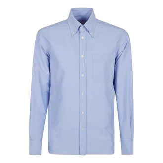 Valentino Garavani Langarmhemd | Vlogo Signature | Light Oxford - - Shirts - Herren - Blau - 3XL