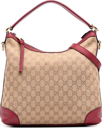 Gucci petit sac à bandoulière Miss GG Canvas Hobo (2016-2025) - Marron