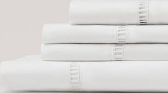 Mango Drap plat percale de coton ajour&eacute; lit 180/200 cm blanc - Home - Lit 180/200 cm - MANGO HOME
