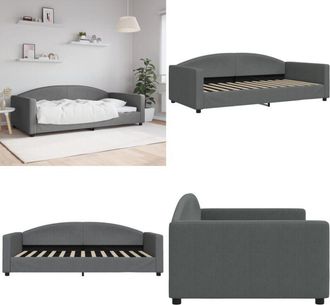vidaXL Tagesbett Dunkelgrau 100x200 cm Stoff - Schlafsofa - Sofa
