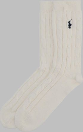 Polo Ralph Lauren Logo-Embroidered Cotton Blend Socks - White