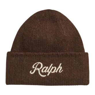 Polo Ralph Lauren Bonnet en Laine M&eacute;lang&eacute;e - Homme - Accessoires - Brun - Taille: ONE Size