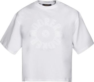 Moorer Femme, Tops, Blanc, Taille: 36 FR T-shirt sport-chic