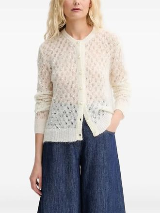 Munthe cardigan à perles artificielles Perl - Tons neutres