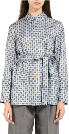 Max Mara Femme, Blouses et Chemises, Bleu, Taille: 42 FR Formal Chemises