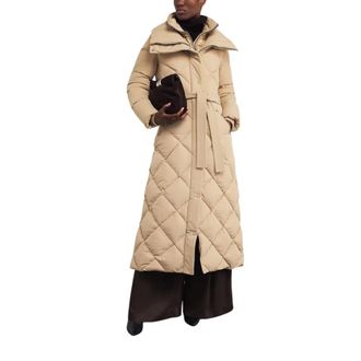 Mackage Femme, Manteaux, Beige, Taille: 42 FR Laurella Manteau l&eacute;ger ceintur&eacute; 2-en-1 en duvet