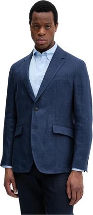 Hackett Blazer en lin &agrave; deux boutons - Homme - Vestes - Bleu - Taille: XL