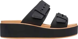 Crocs Femme, Chaussures, Noir, Taille: 35 EU Brooklyn Boucle Matte Wrap Low Wedge