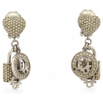 Dior Ohrringe - DIOR HERZLOGO H&Atilde;NGENDE OHRRINGE AUS SILBERMETALL - Gr. unisize - in Silber - f&uuml;r Damen